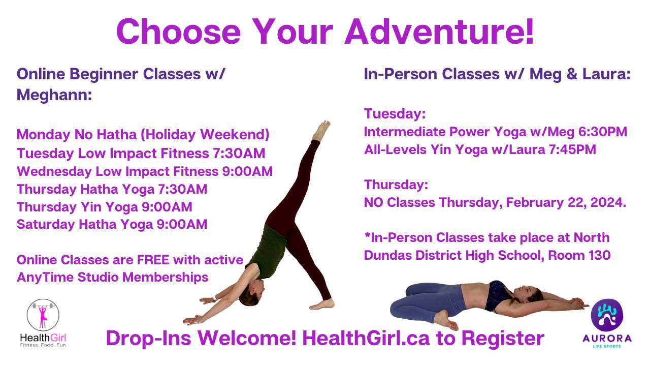 Choose Your Adventure - Classes Feb. 19-24, 2024