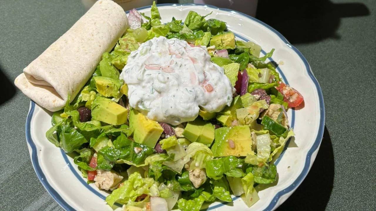 Greek Chicken Gyro Salad