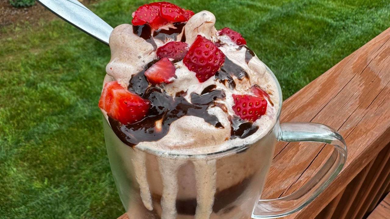 Chocolate-Covered Strawberry Protein Blizzie