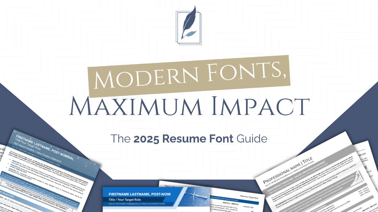 Modern Fonts, Maximum Impact: The 2025 Resume Font Guide
