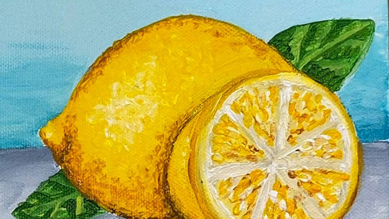 Learn To Paint A Lemon Free Acrylic Painting Lesson