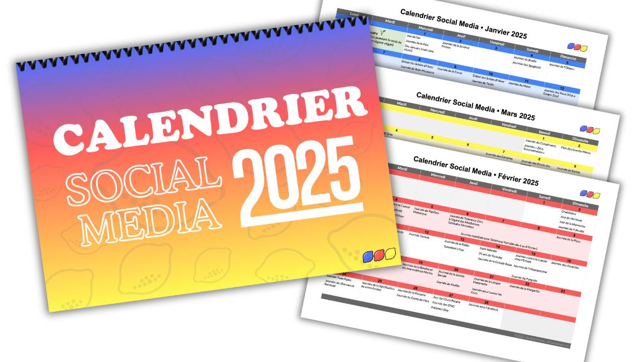Calendrier Social Media 2025 à télécharger