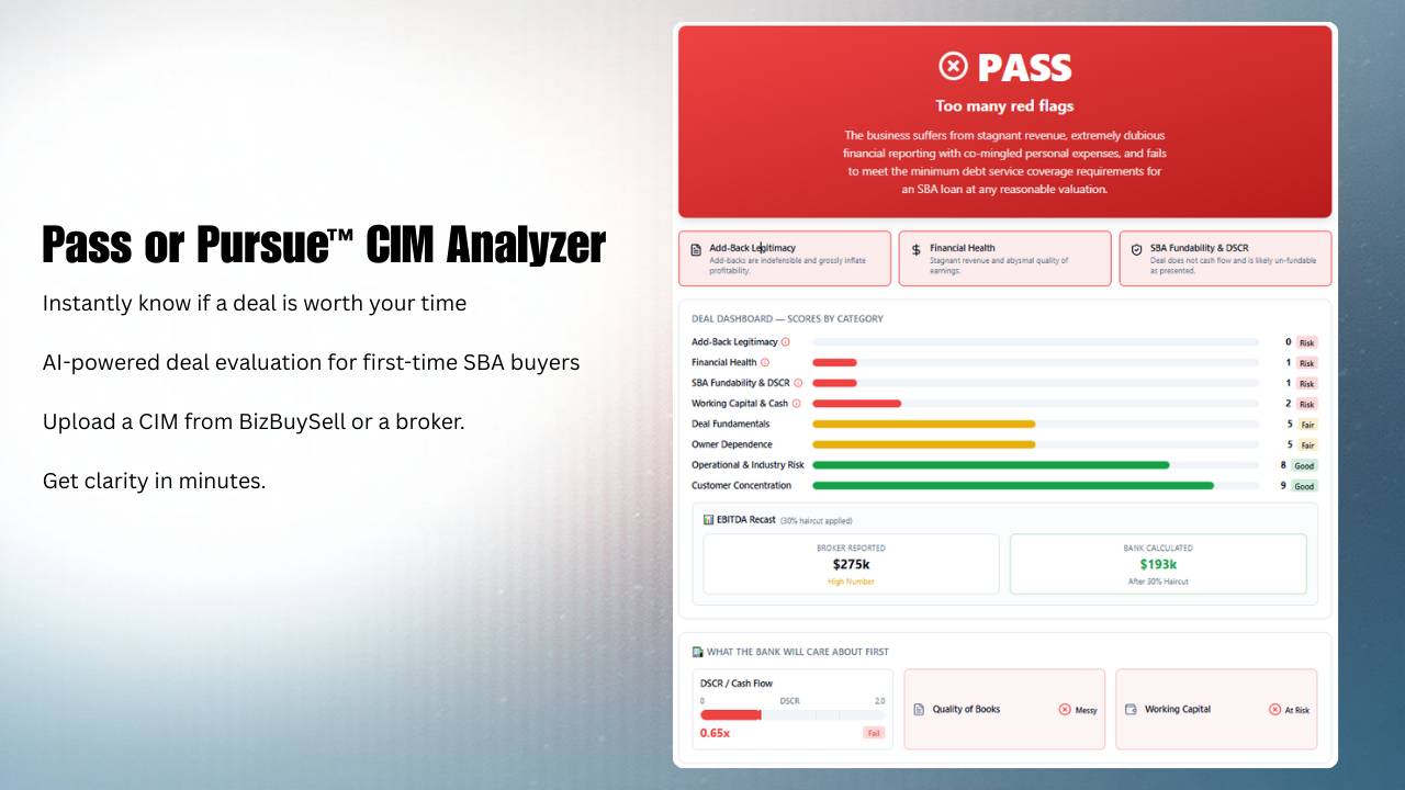 Purchase Or Pass Deal Analyzer