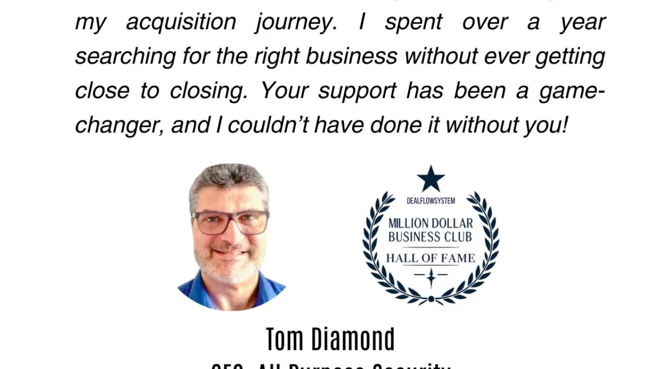 Tom Diamond Success Story