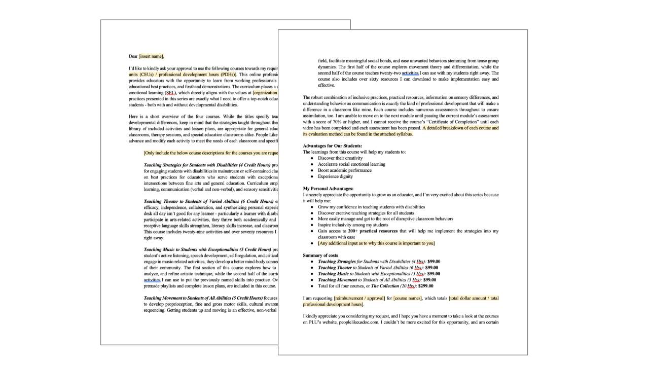 Justification Letter