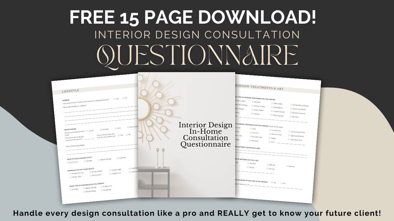 Free Interior Design Consultation Questionnaire