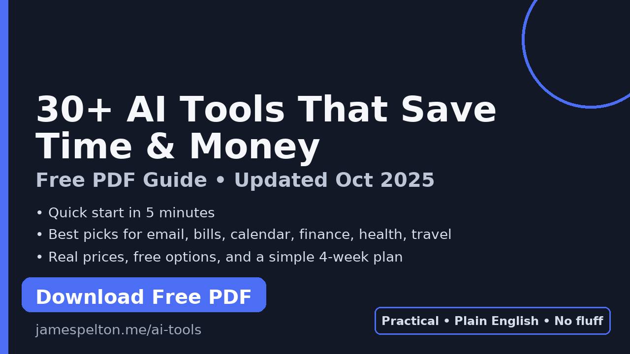 30+ AI Tools That Save Time & Money | Free PDF Guide