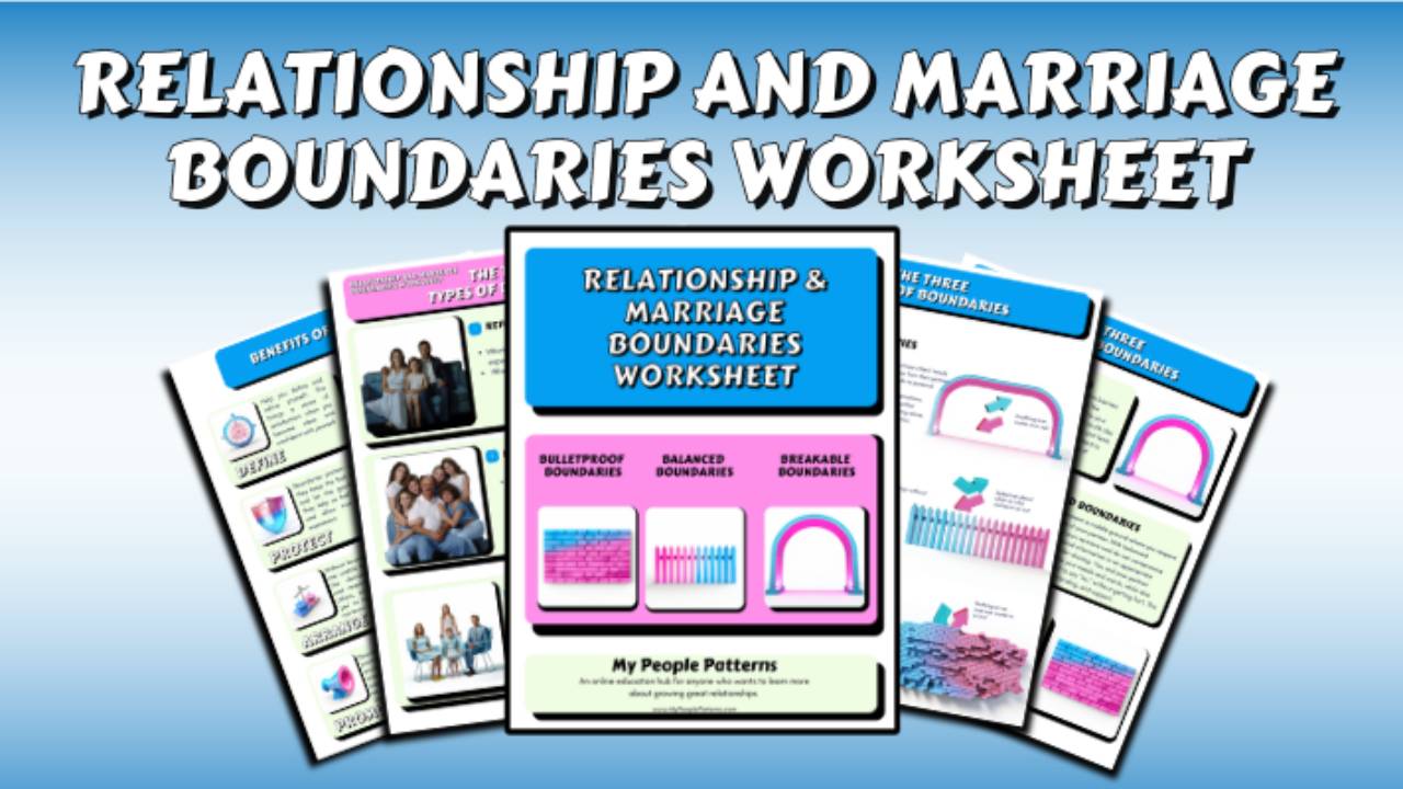 Free Relationships & Marriage Boundaries Worksheet PDF