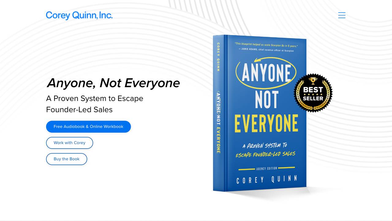 Anyone, Not Everyone - A Proven System to Escape Founder-Led Sales