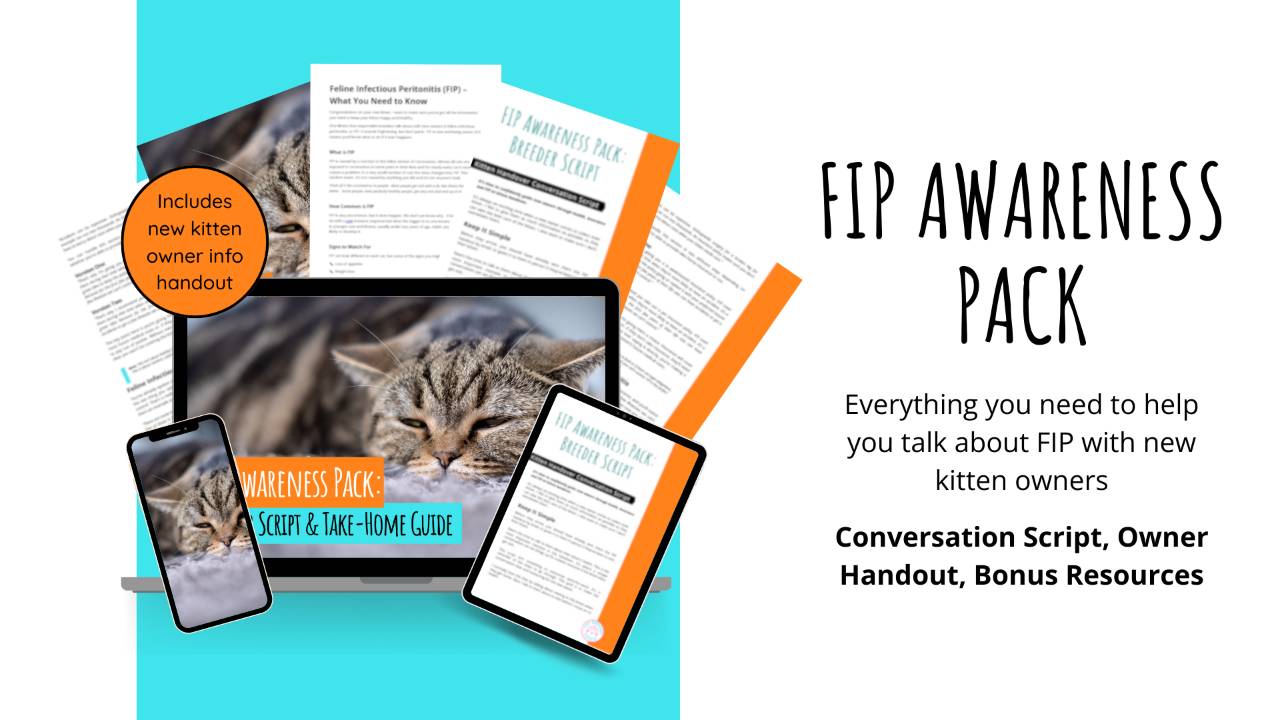 FIP Awareness Pack for Cat Breeders | The Cat Breeder Coach