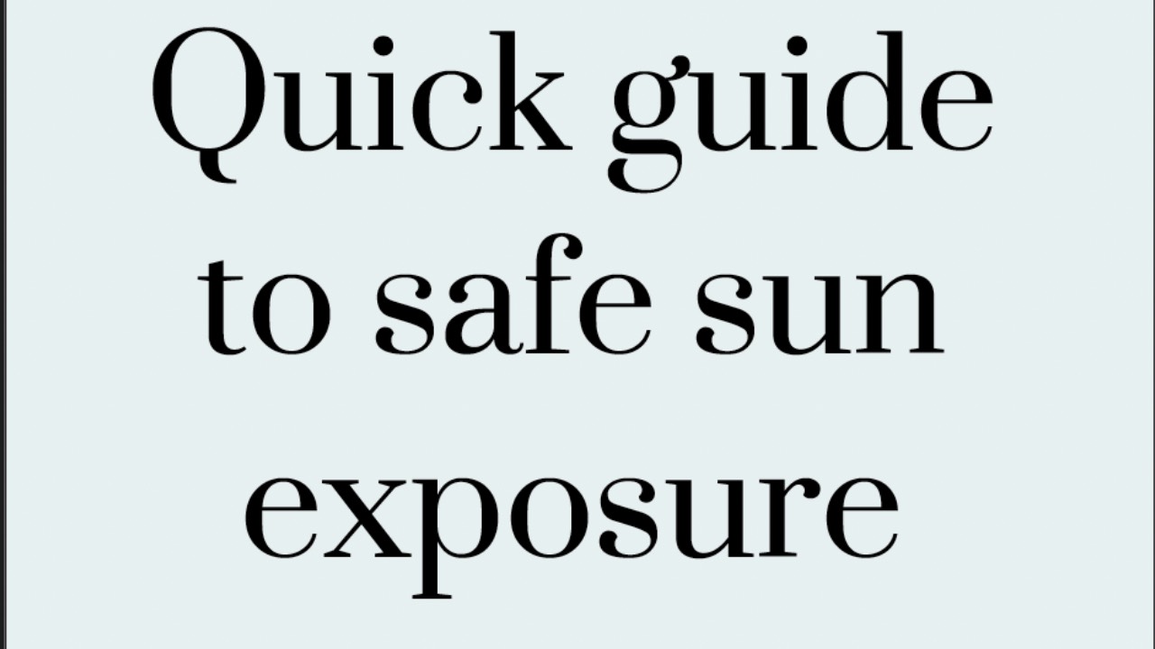 Opt-In: Quick Guide to Safe Sun Exposure