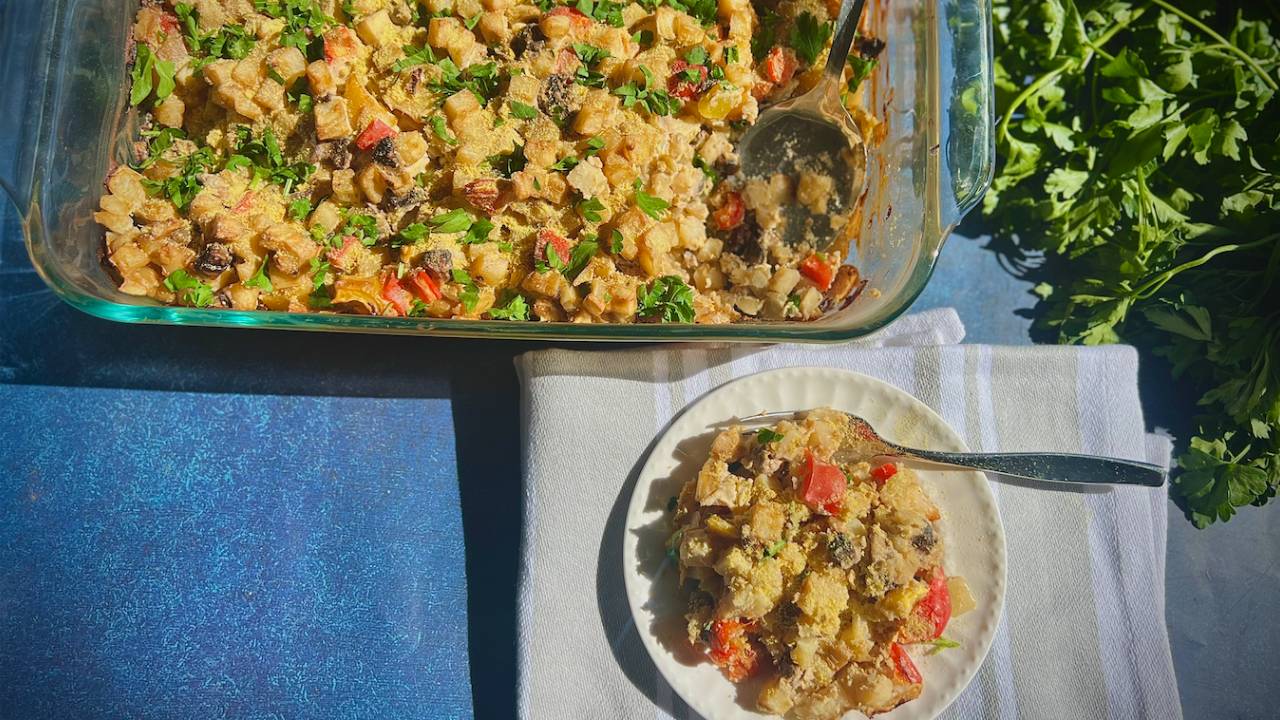 Hidden Tofu Hash Brown Bake: Easy, Protein-Packed Vegan Breakfast