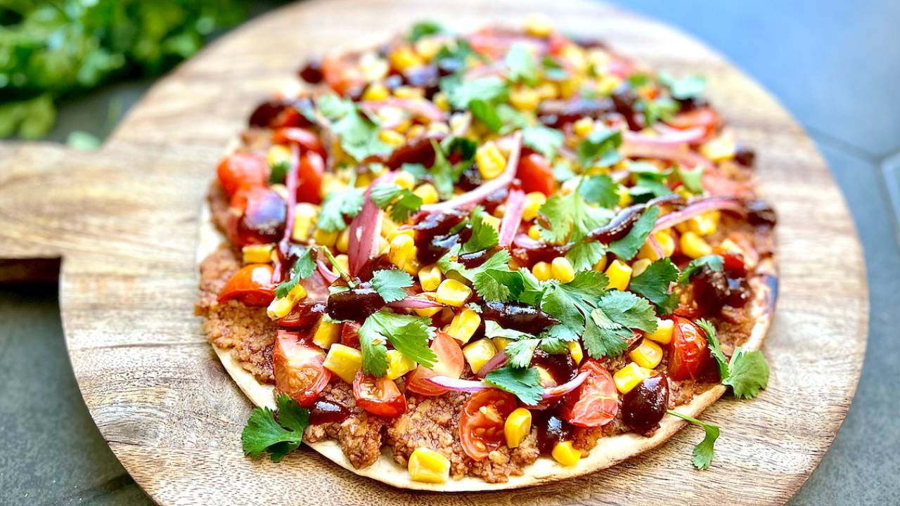 Easy BBQ Tofu Pizza (Vegan & Delicious!)