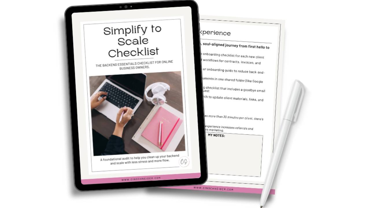 Simplify to Scale Checklist