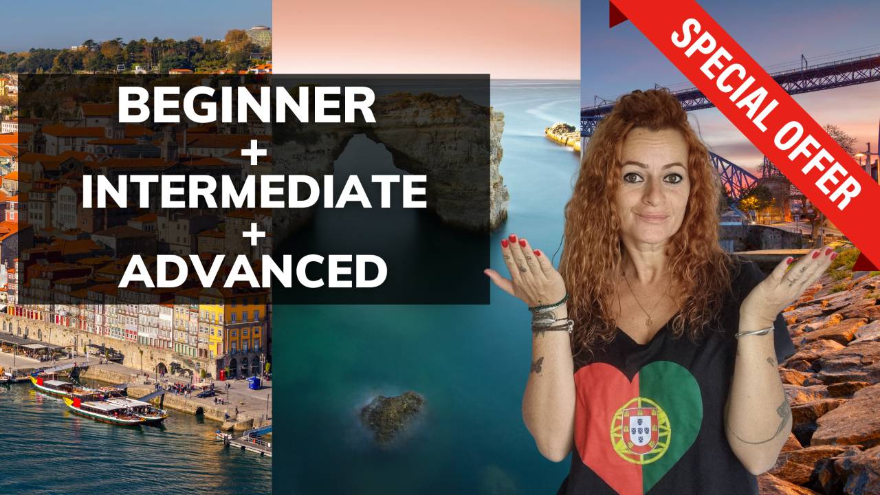 Portuguese MasterCourse: Bundle Beginner + Intermediate - Advanced