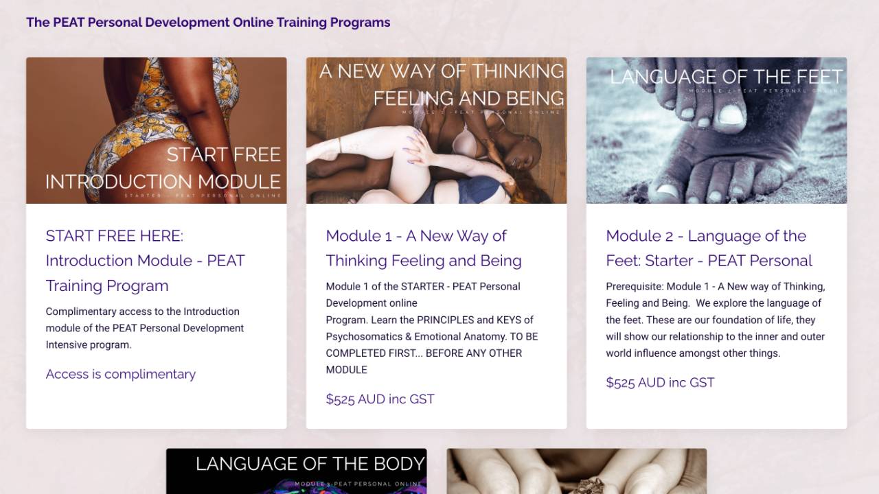 Life-Changing Mini-Courses in Psychosomatics & Emotional Anatomy