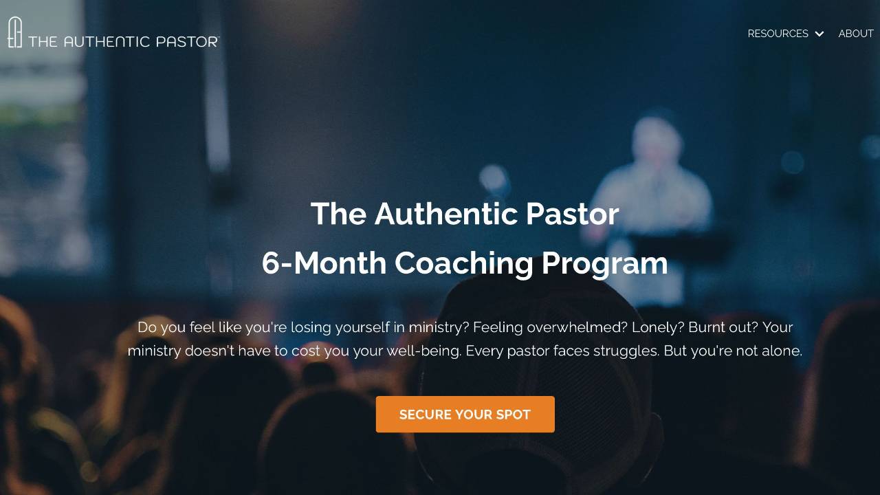 The Authentic Pastor | Custom Coaching for Pastors & Ministry Leaders