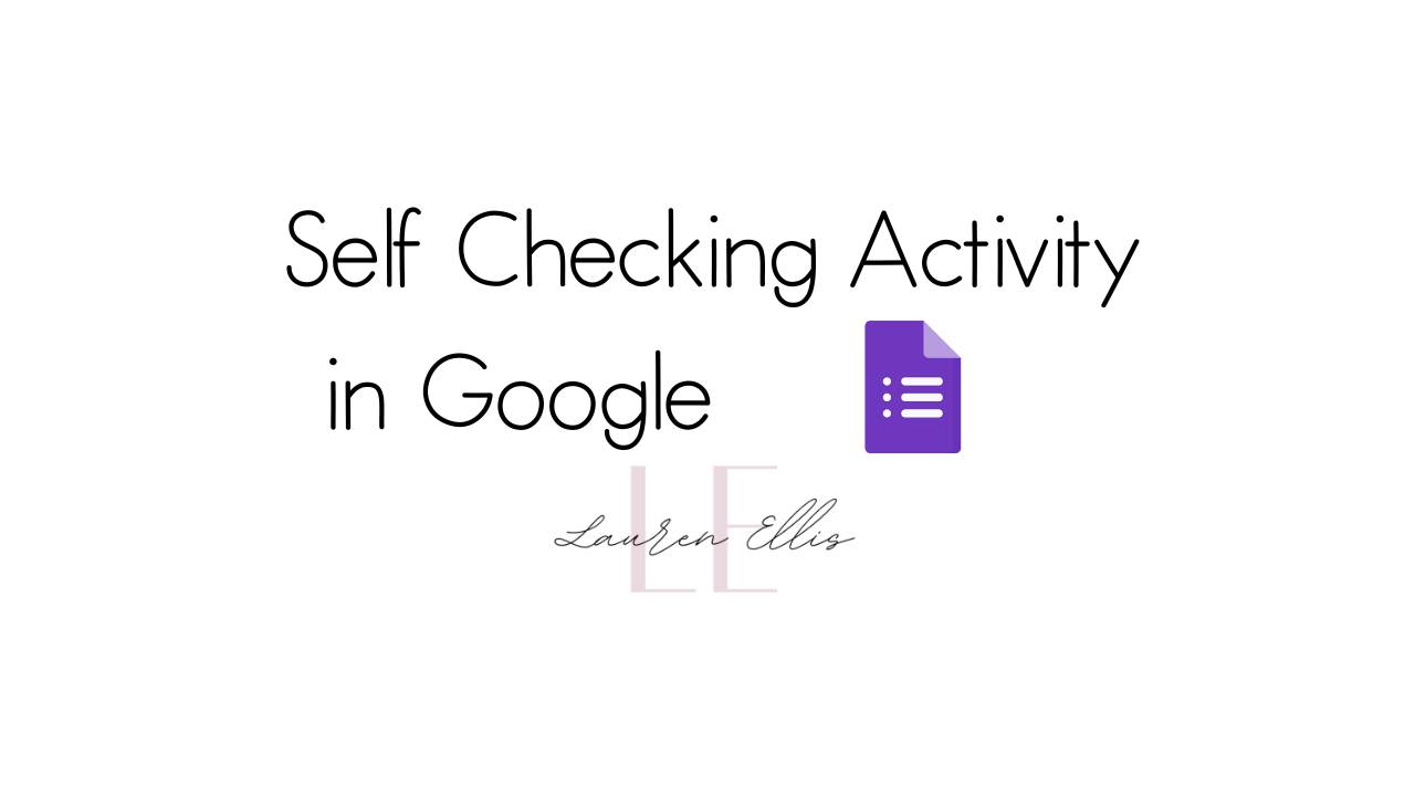 Self Checking Activity in Google Forms