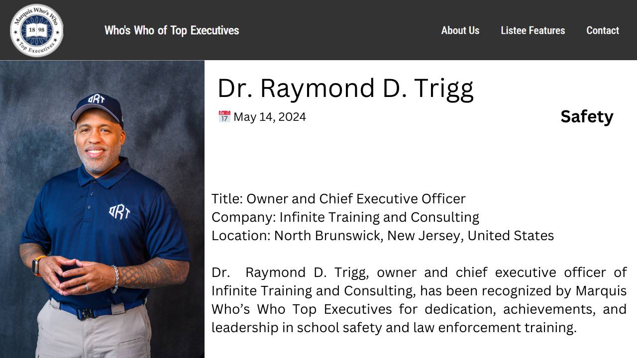 Marquis Who's Who Honors Raymond D. Trigg, Ed.D, for Expertise