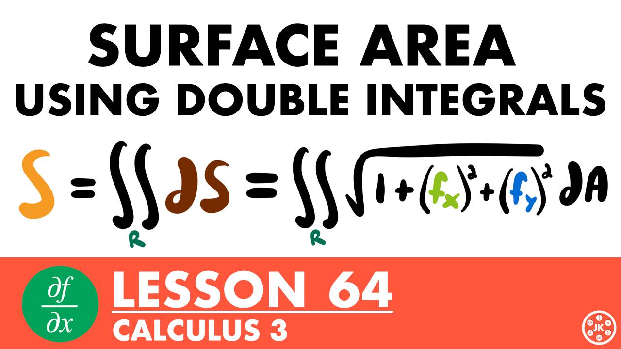 Calculus 3 Lesson 64: Surface Area Using Double Integrals