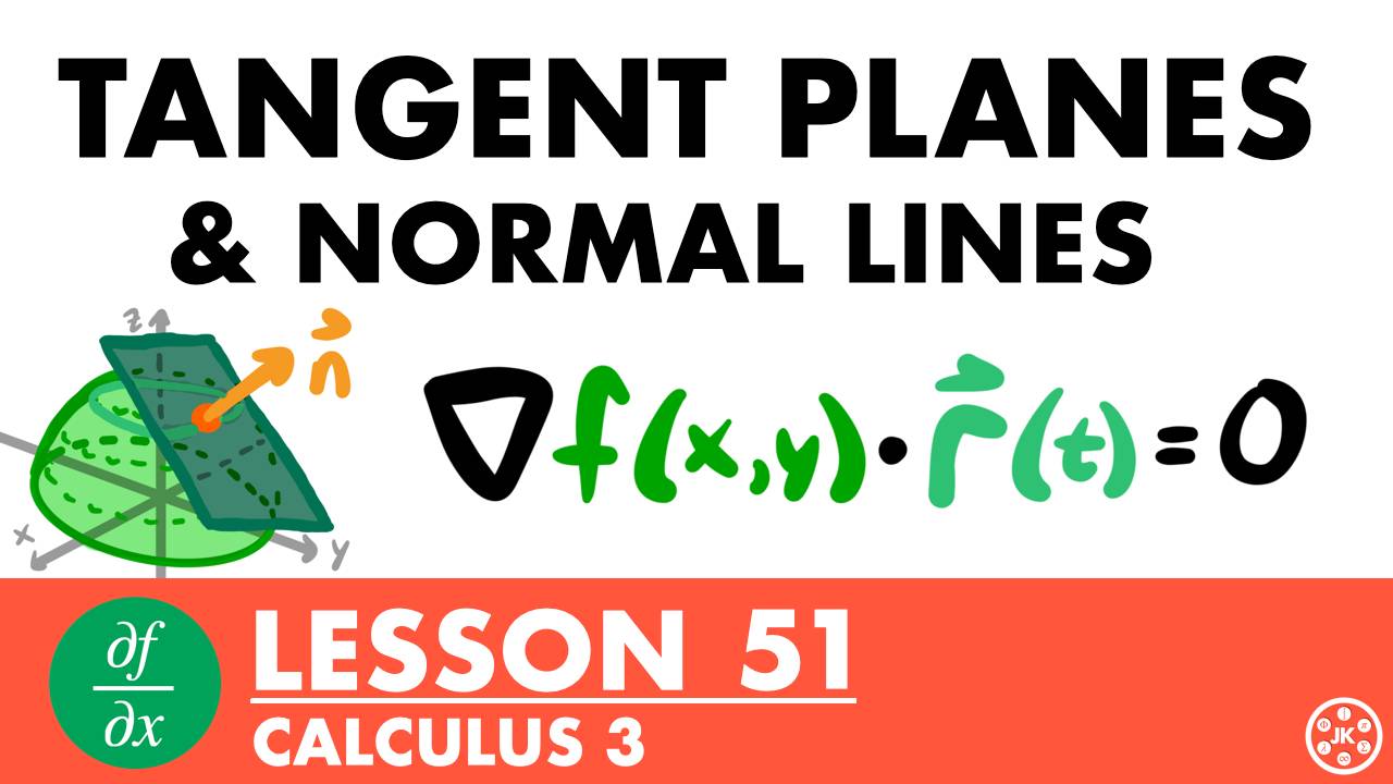 Calculus 3 Lesson 51: Tangent Planes & Normal Lines
