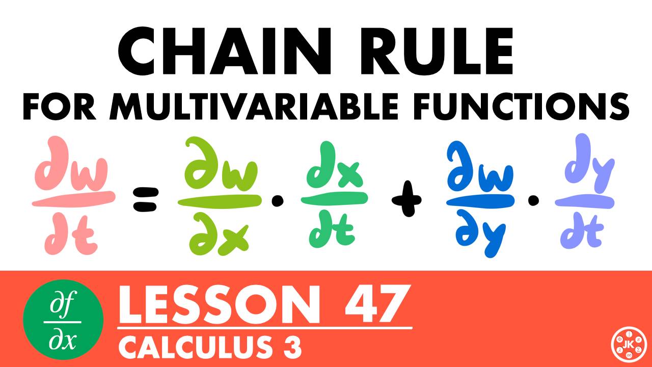 Calculus 3 Lesson 47: Chain Rule For Multivariable Functions
