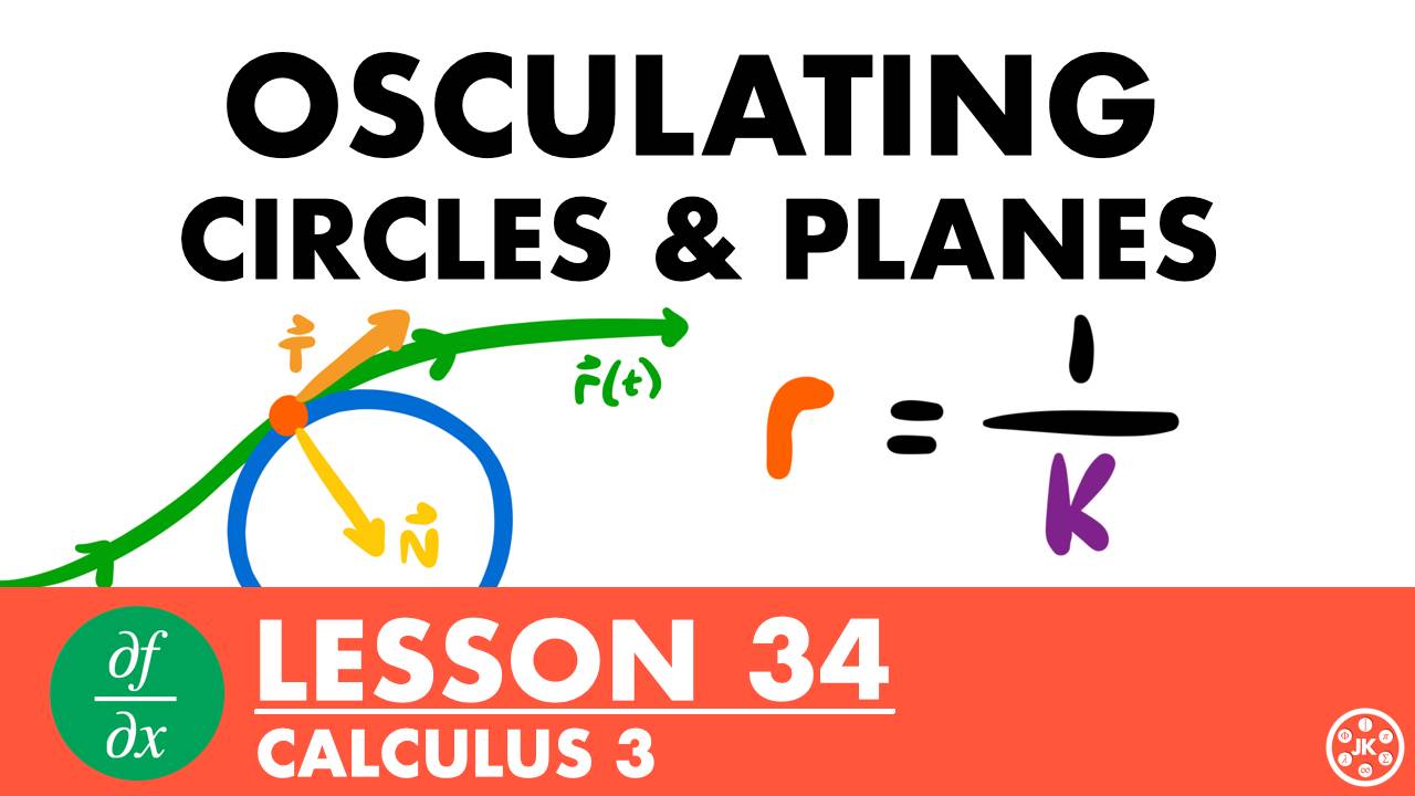 Calculus 3 Lesson 34: Osculating Circles & Planes