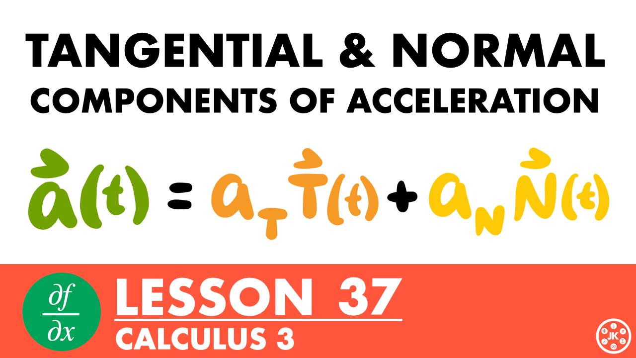 Calculus 3 Lesson 37: Tangential & Normal Components of Acceleration