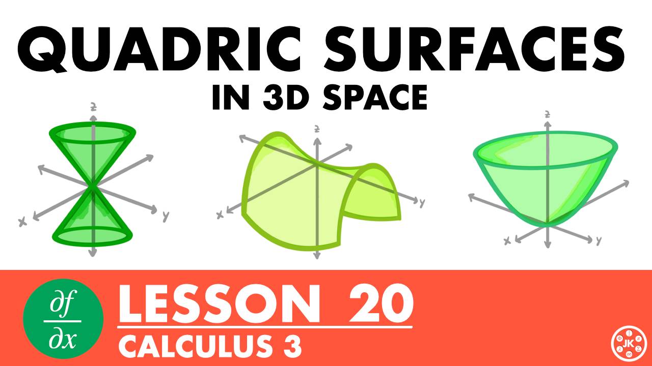 Calculus 3 Lesson 20: Quadric Surfaces in 3D Space