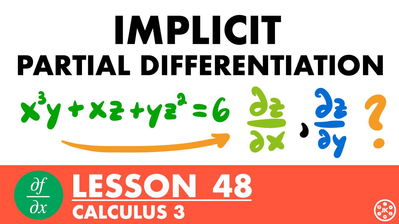 Calculus 3 Lesson 48: Implicit Partial Differentiation