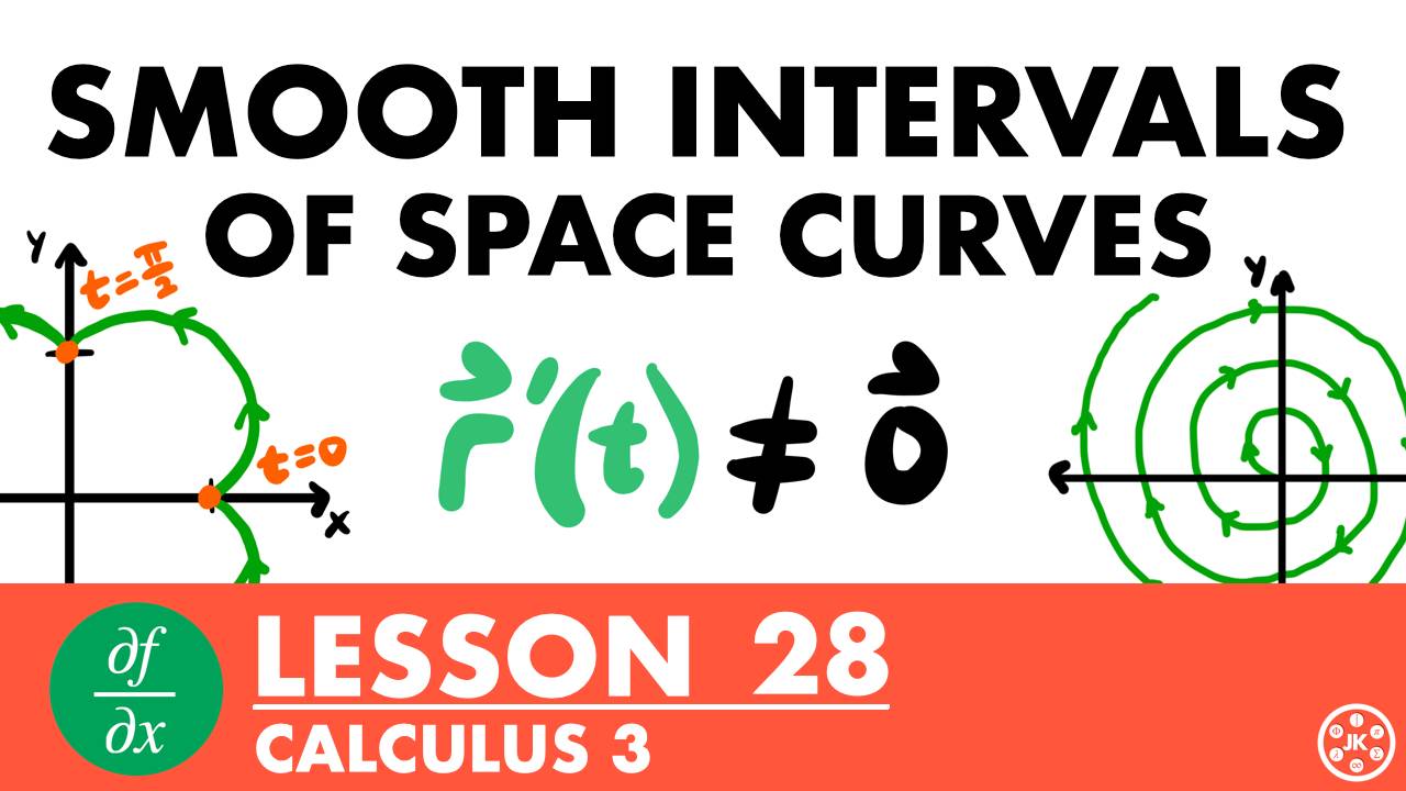 Calculus 3 Lesson 28: Smooth Intervals of Space Curves