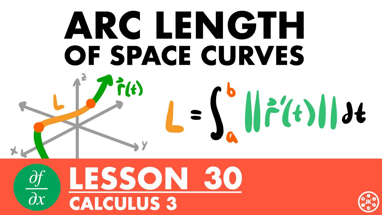 Calculus 3 Lesson 30: Arc Length of Space Curves
