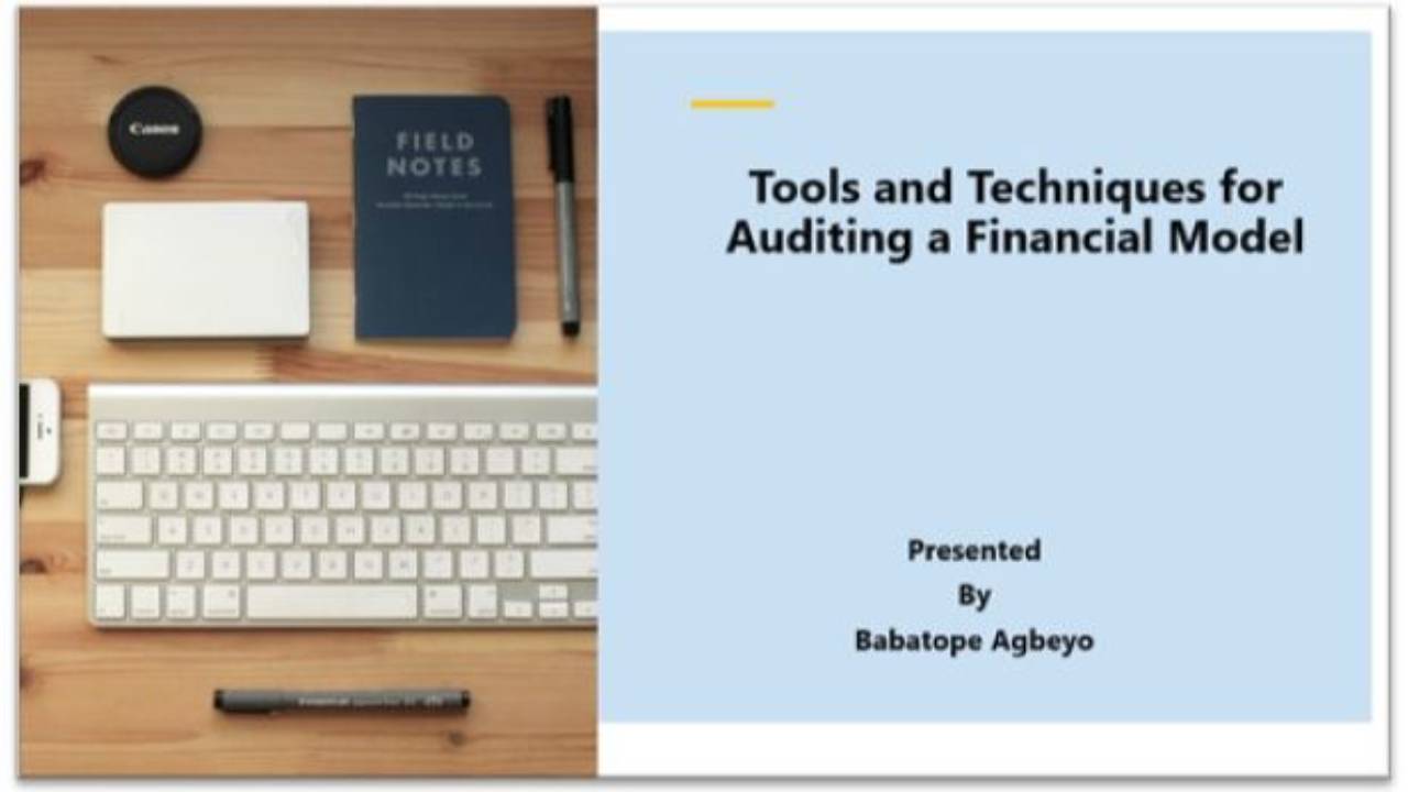 Tools and Techniques for Auditing your Financial Model