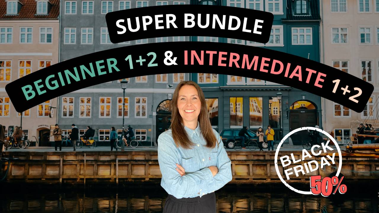 Danish MasterCourses- Bundle Beginner (1+2) + Intermediate 1+2