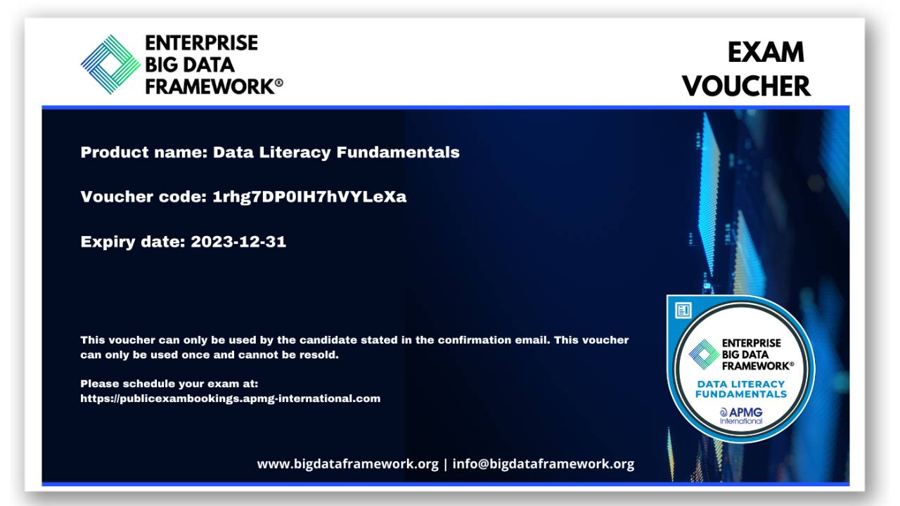 Data Literacy Fundamentals Exam Voucher