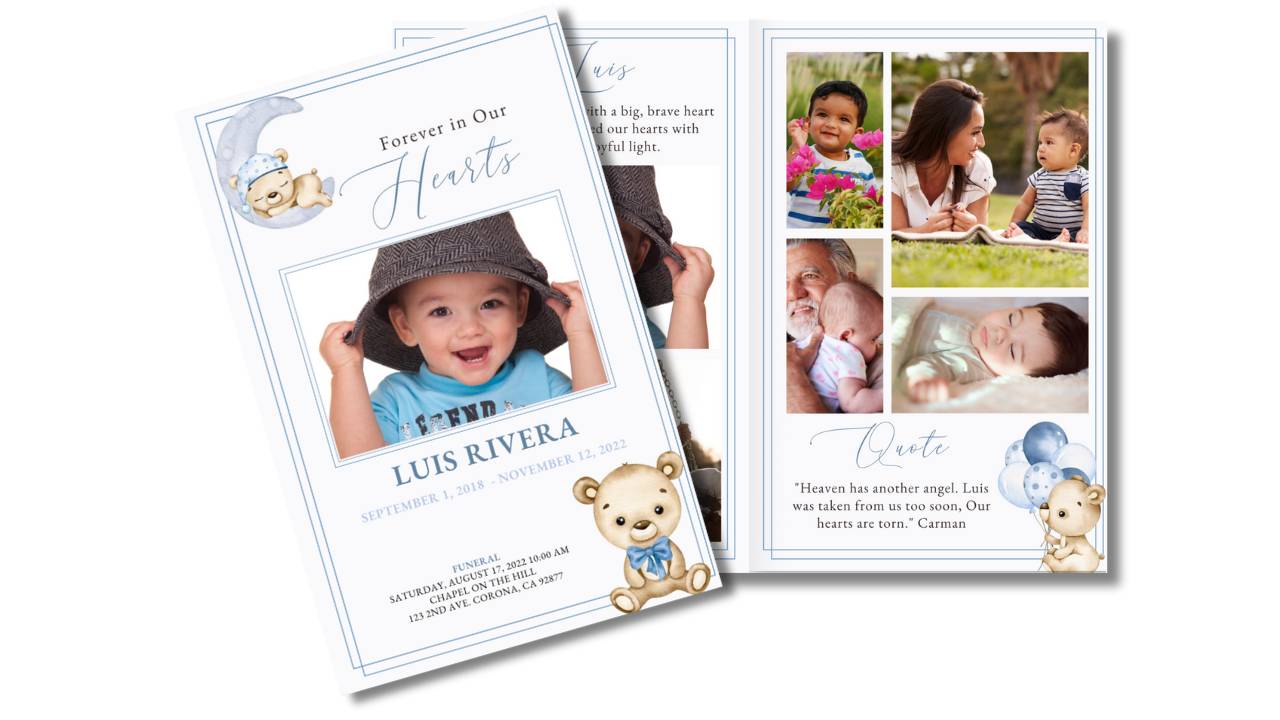 Children’s Funeral Program Templates | Honoring Little Lives with Love