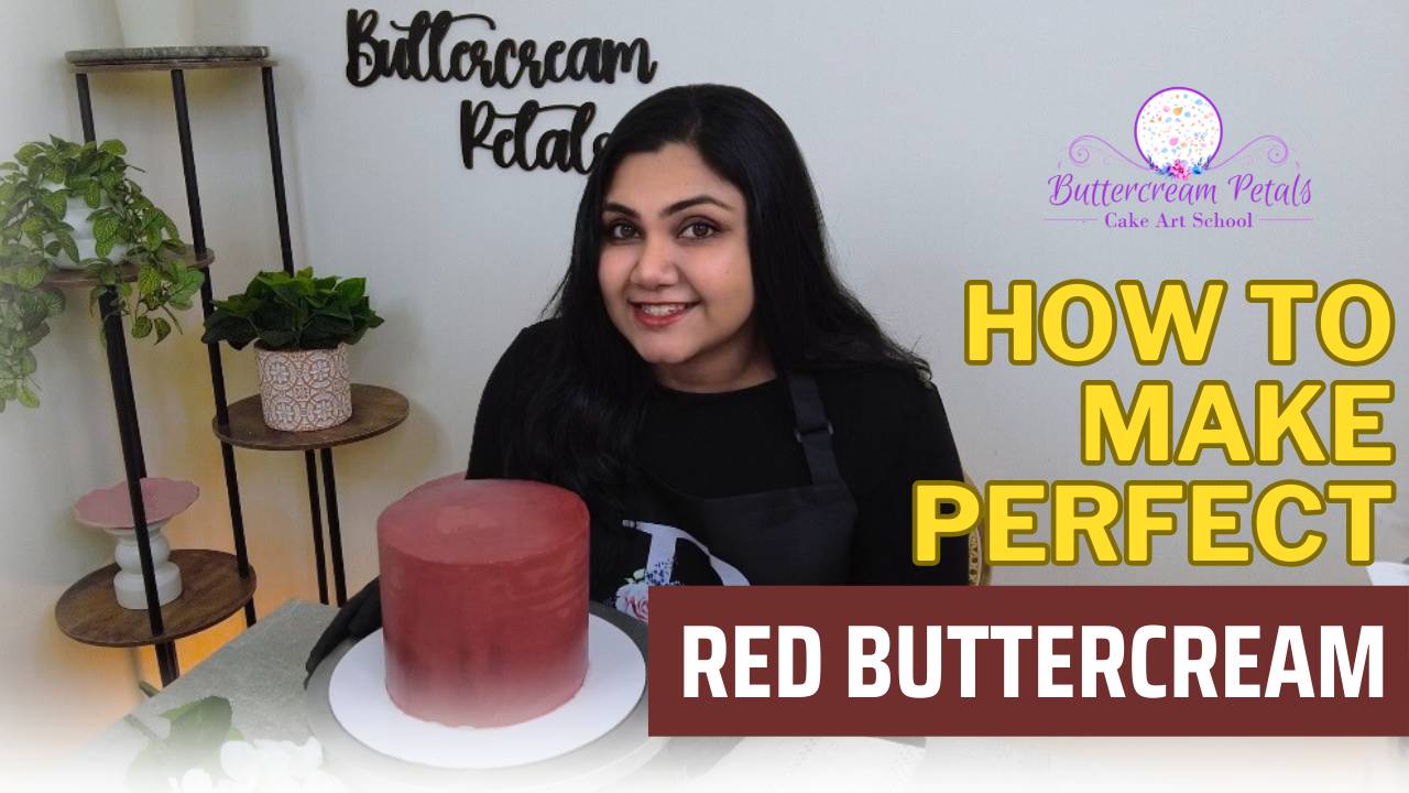 How to make Perfect Red Buttercream - Video