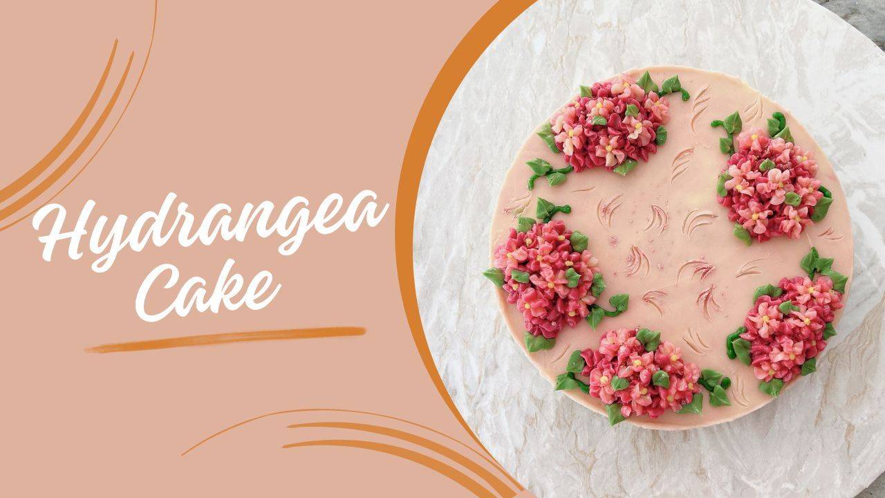 How to make Buttercream Hydrangea Flower Cake