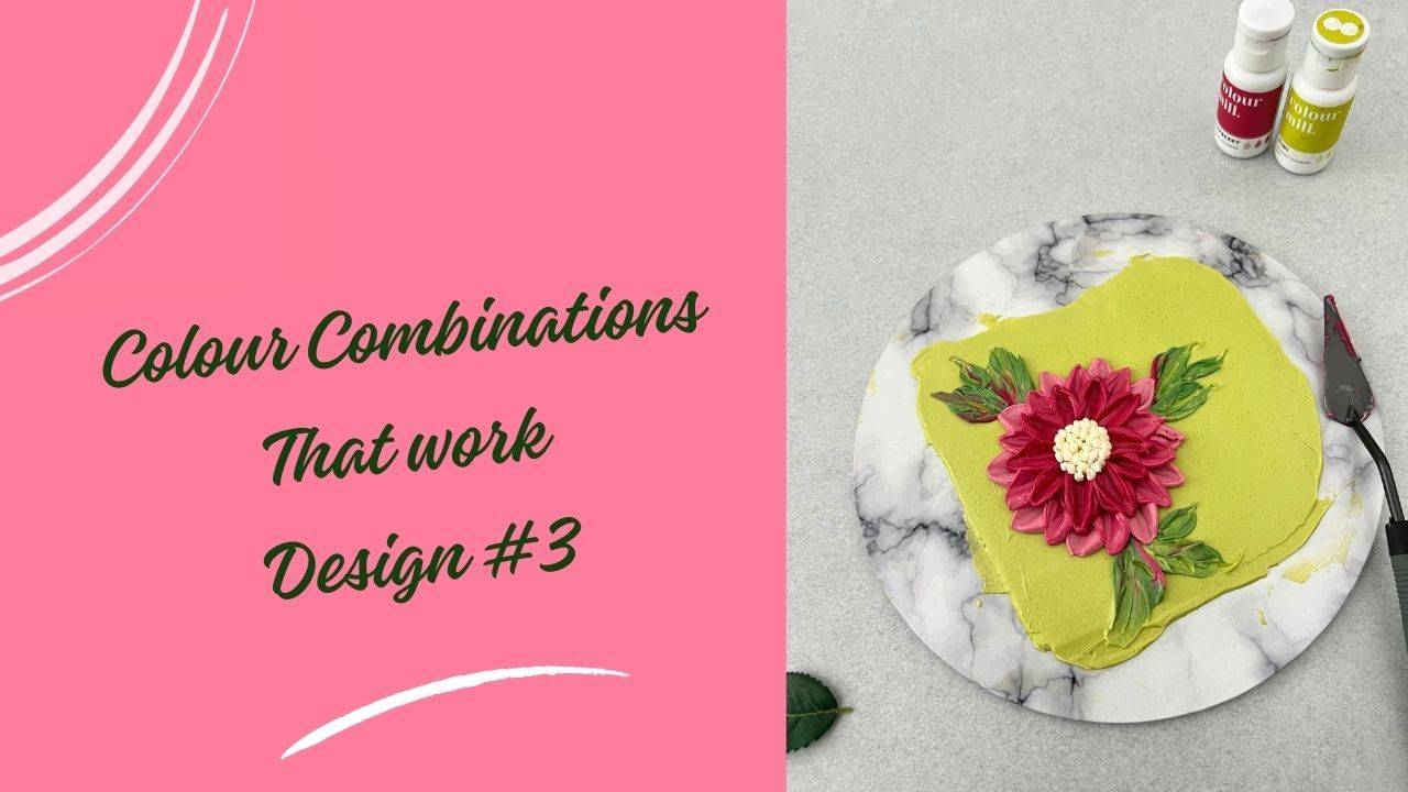 Cake Decorating Colour Combinations - Pink & Green - Design #3