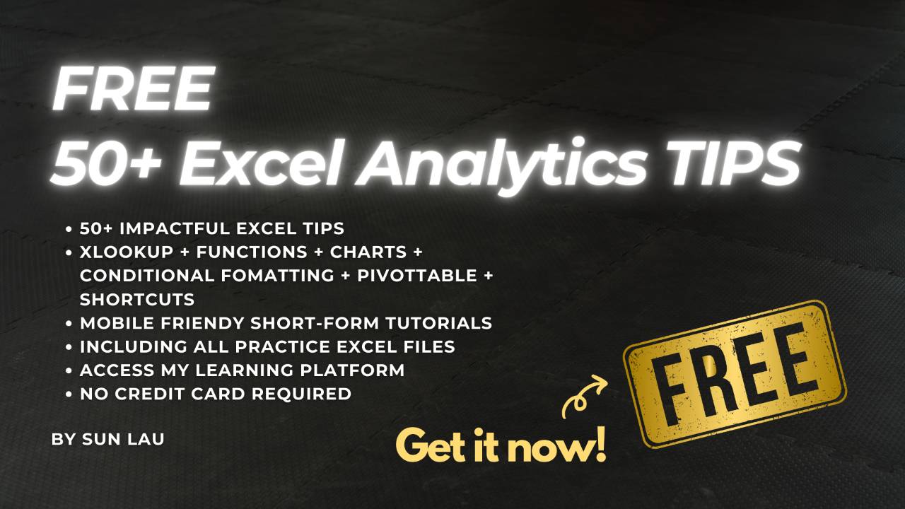 50+ Excel Analytics TIPS for FREE!