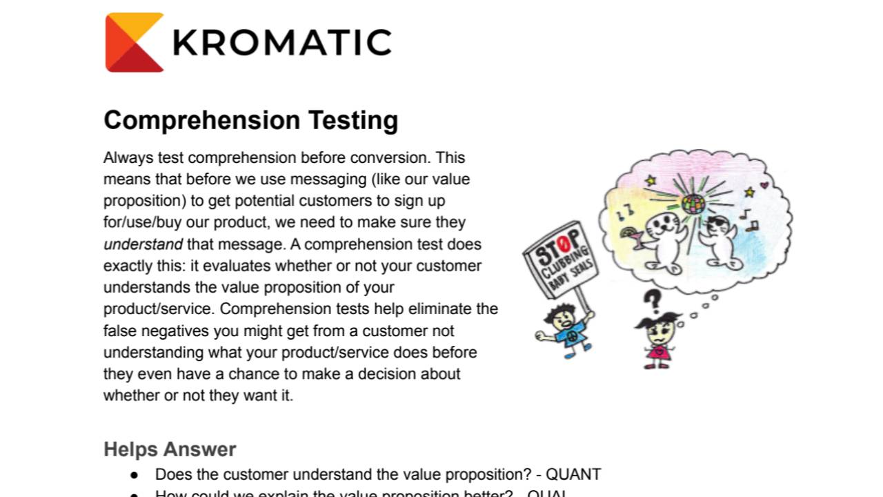 Value Proposition Comprehension Testing - How To Guide