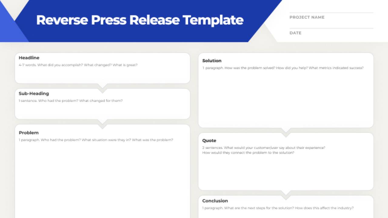 Reverse Press Release Template