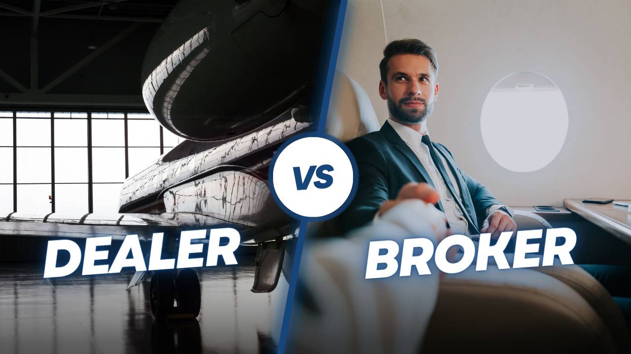 What is the difference between an aircraft dealer and a broker?