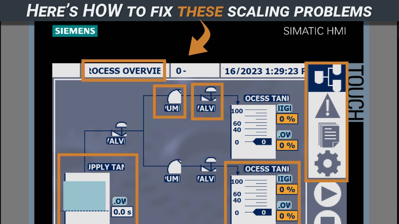 How to Fix Incorrect Scaling of Objects in your Simulated HMI Runtime