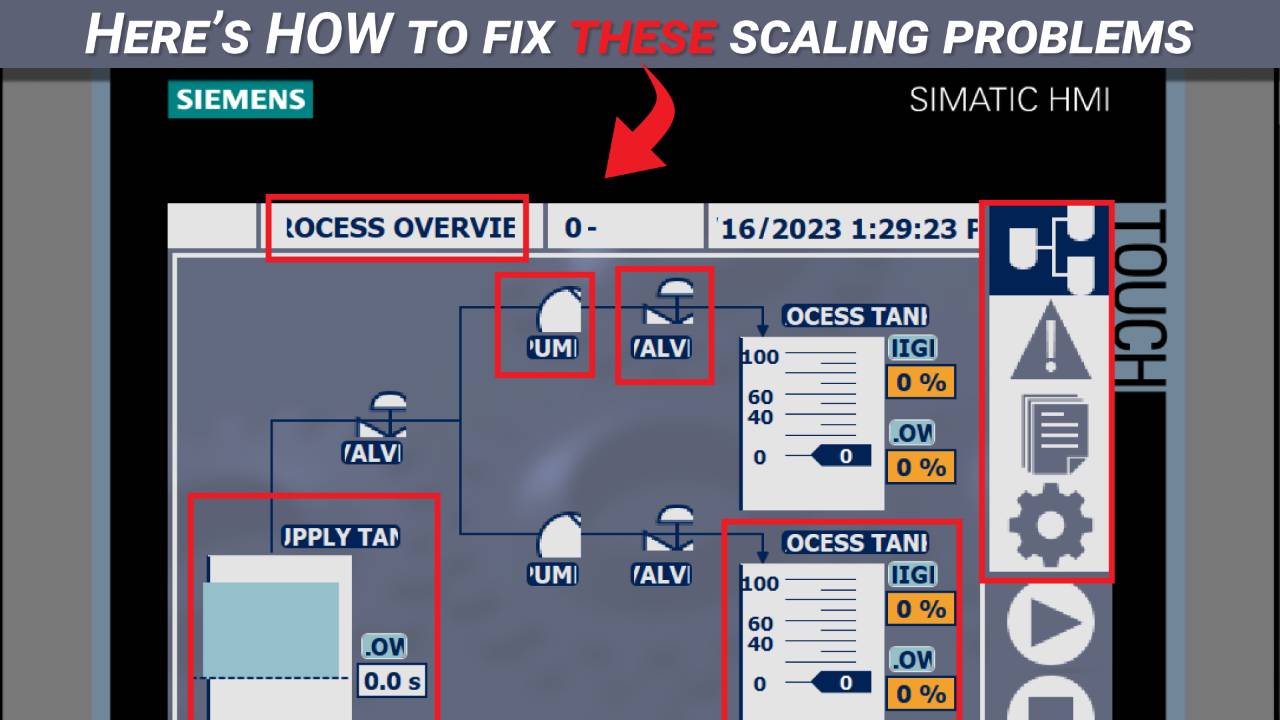 How to Fix Incorrect Scaling of Objects in your Simulated HMI Runtime