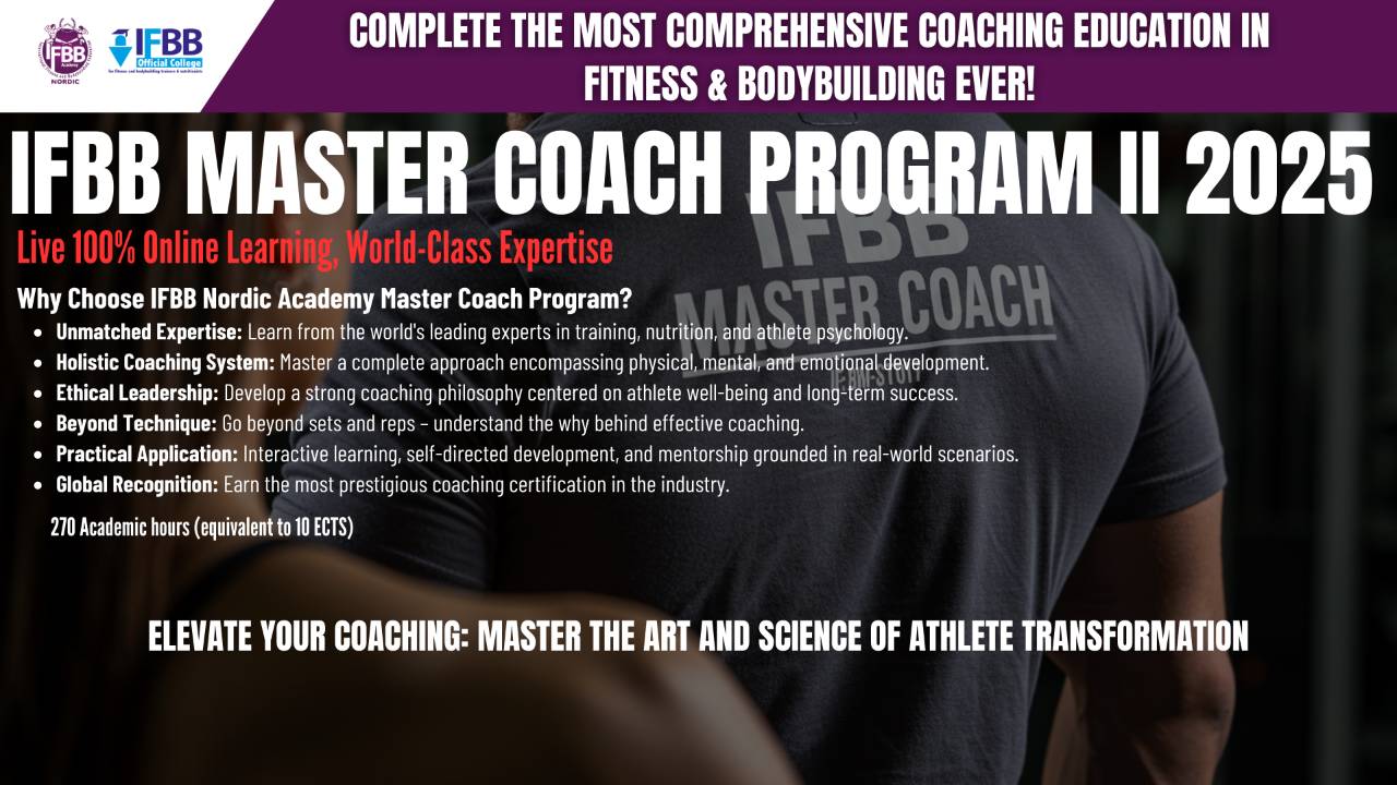 IFBB Nordic Academy IFBB Master Coach Program II 2025