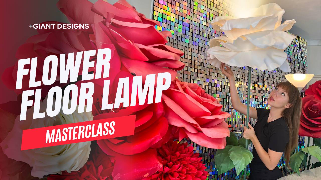 Learn To Make Giant Flower Floor Lamp! - MasterClass - Crafting Course