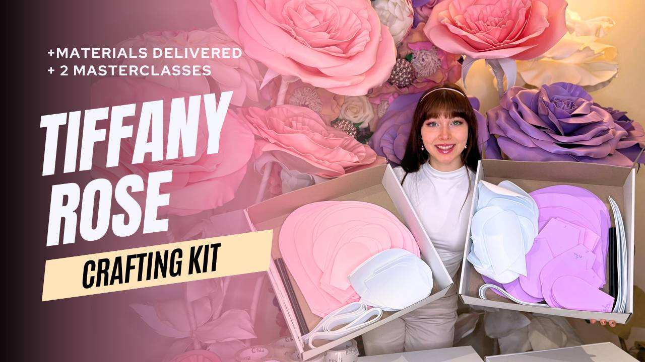 Learn To Make Tiffany Giant Roses - Crafting Kit with materials