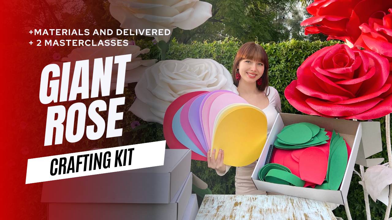 Learn To Make Giant Roses - Crafting Kit with materials included