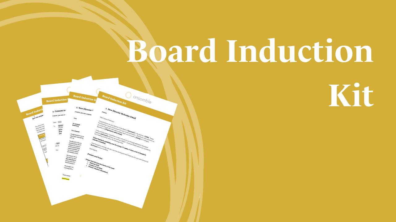 Board Induction Kit